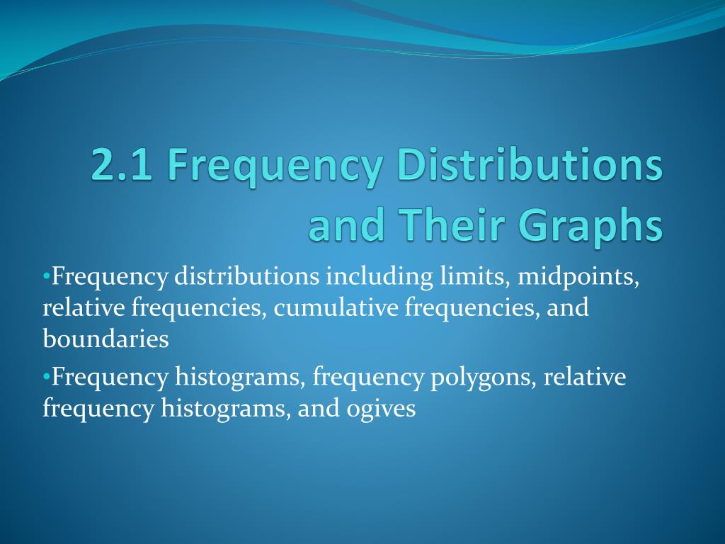 PPT - 2.1 Frequency Distributions and Their Graphs PowerPoint ...