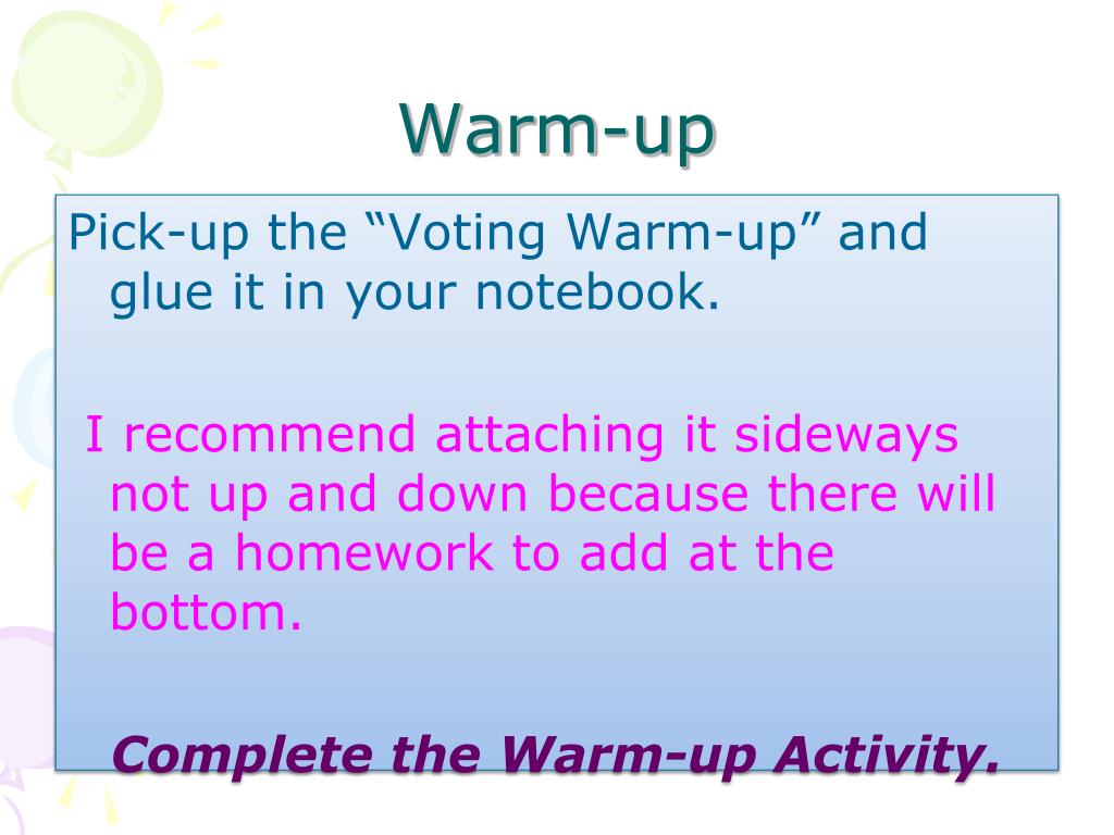 PPT - Warm-up PowerPoint Presentation, free download - ID:1979798