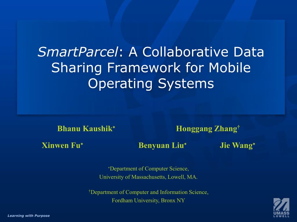 PPT - SmartParcel : A Collaborative Data Sharing Framework for Mobile Operating Systems ...