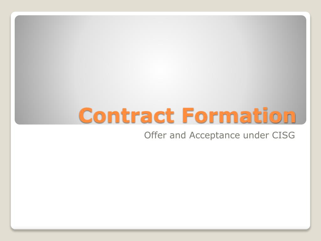 PPT - Contract Formation PowerPoint Presentation, free download - ID ...