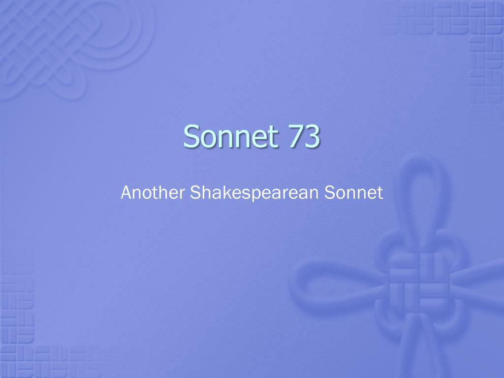 PPT - Sonnet 73 PowerPoint Presentation, free download - ID:1982479