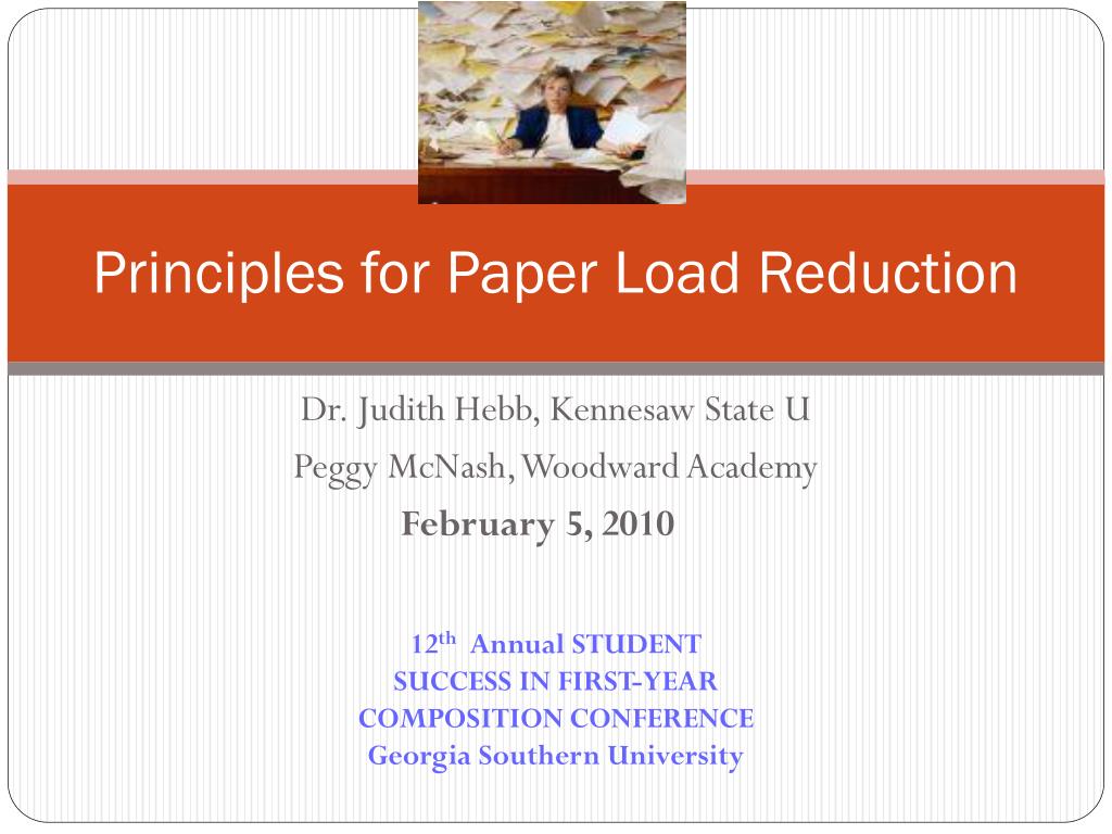 PPT - Principles for Paper Load Reduction PowerPoint Presentation, free ...