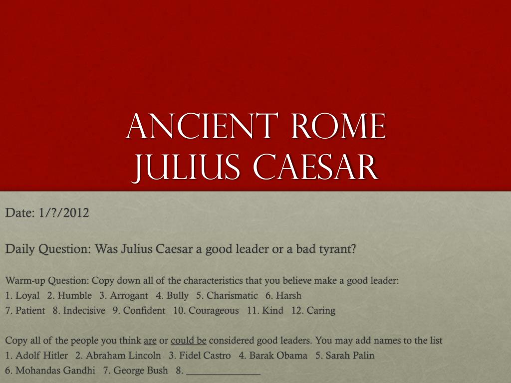 PPT - Ancient Rome Julius Caesar PowerPoint Presentation, free download ...