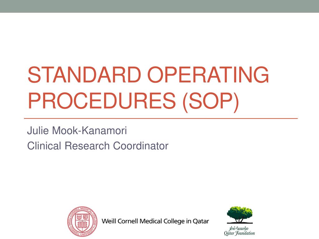 PPT - Standard Operating Procedures (SOP) PowerPoint Presentation, free ...