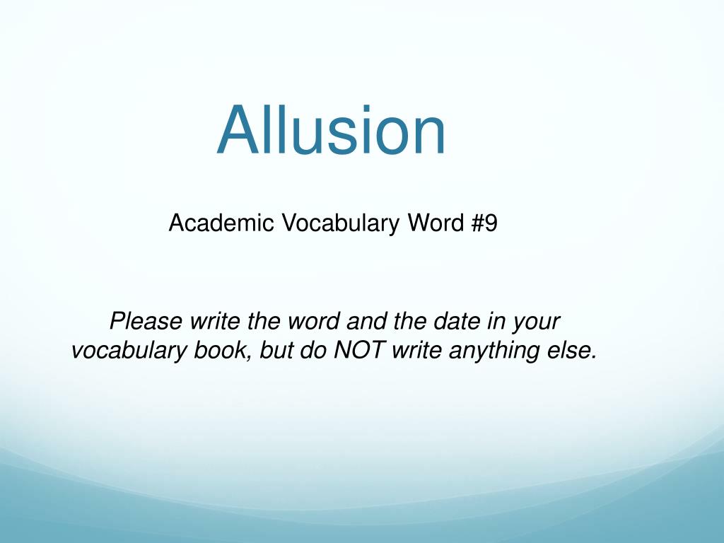 PPT - Allusion PowerPoint Presentation, free download - ID:1984011