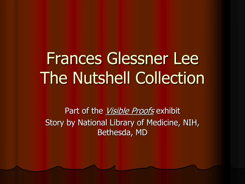 PPT - Frances Glessner Lee The Nutshell Collection PowerPoint ...