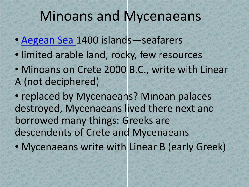 PPT - Minoans and Mycenaeans PowerPoint Presentation, free download ...