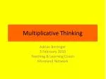 PPT - Moving from Additive to Multiplicative Thinking: The Road to ...