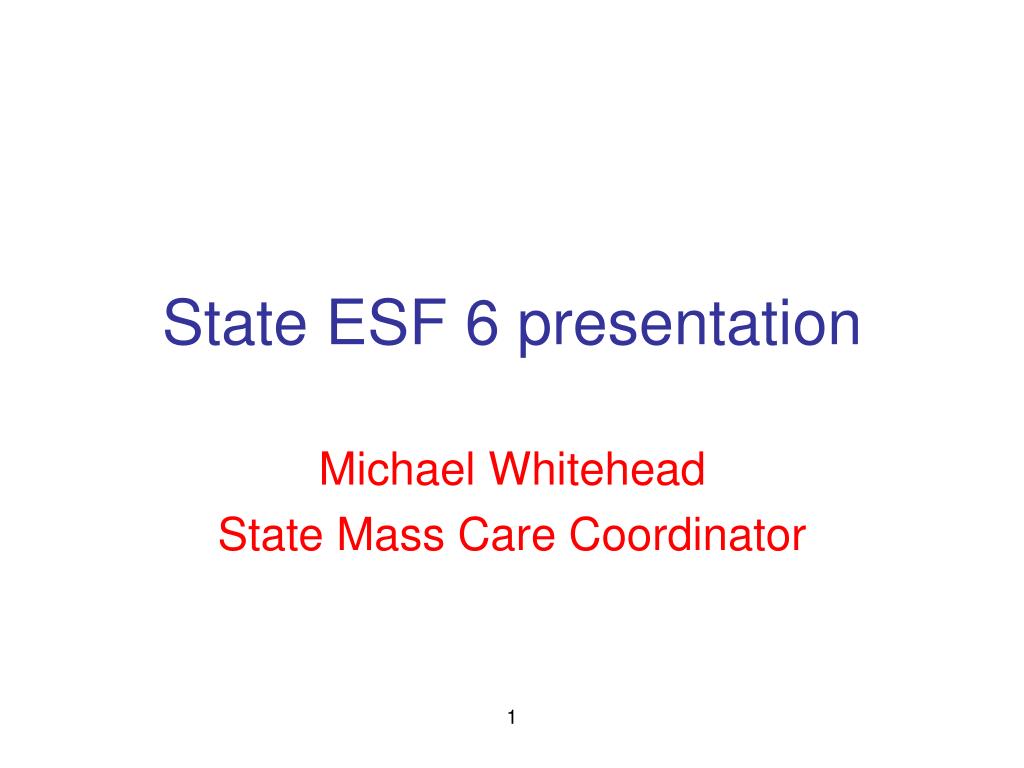 PPT - State ESF 6 presentation PowerPoint Presentation, free download ...