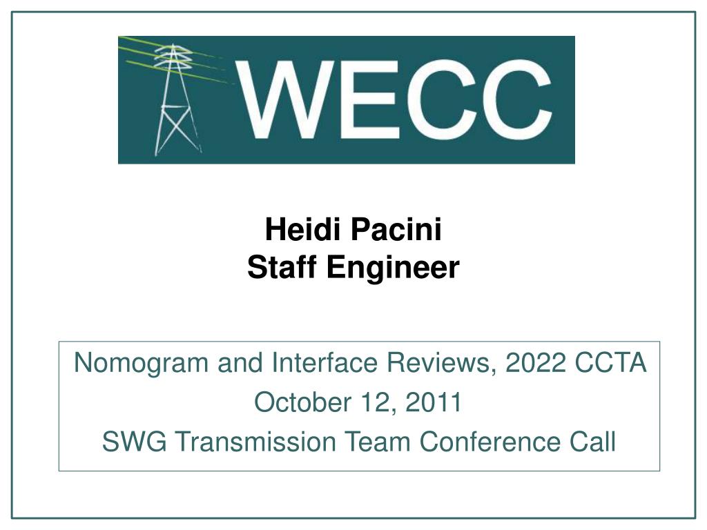 PPT - Heidi Pacini Staff Engineer PowerPoint Presentation, free ...