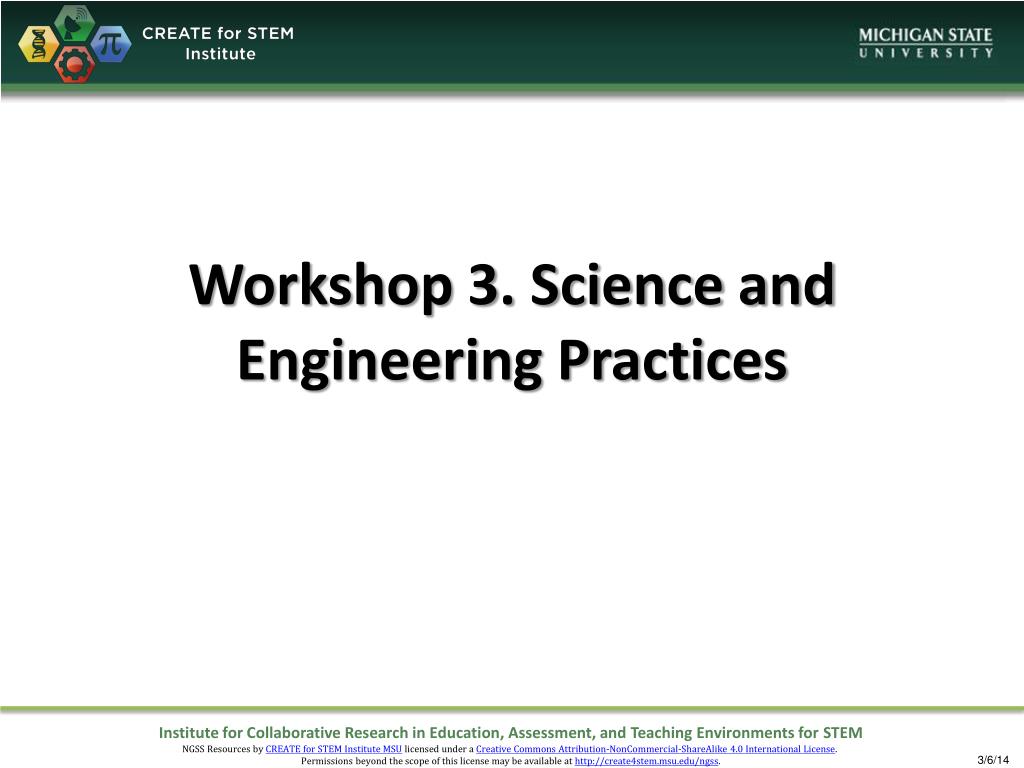 PPT - Workshop 3. Science and Engineering Practices PowerPoint ...
