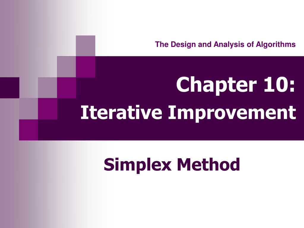 PPT - Chapter 10: Iterative Improvement PowerPoint Presentation, free ...