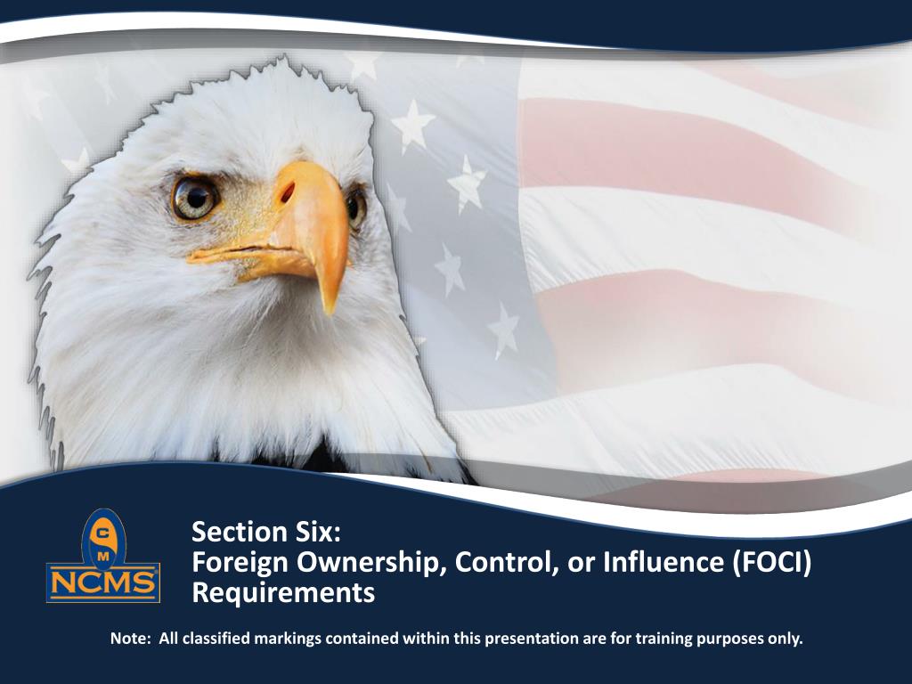 PPT - Section Six: Foreign Ownership, Control, or Influence (FOCI ...