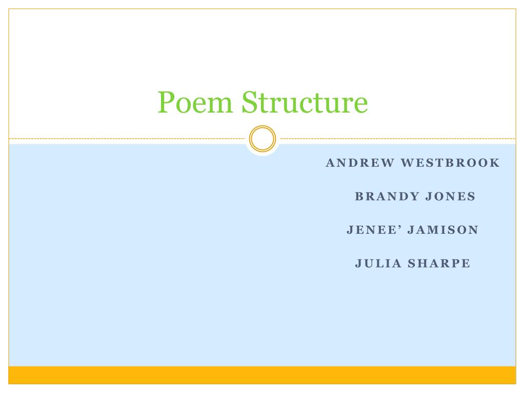 PPT - Poem Structure PowerPoint Presentation, free download - ID:1993694