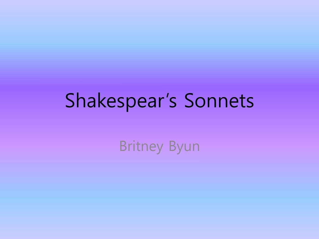 PPT - Shakespear’s Sonnets PowerPoint Presentation, free download - ID ...