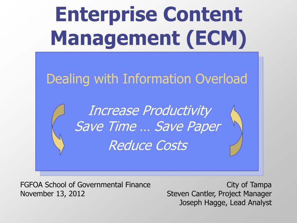 PPT - Enterprise Content Management (ECM) PowerPoint Presentation, free ...