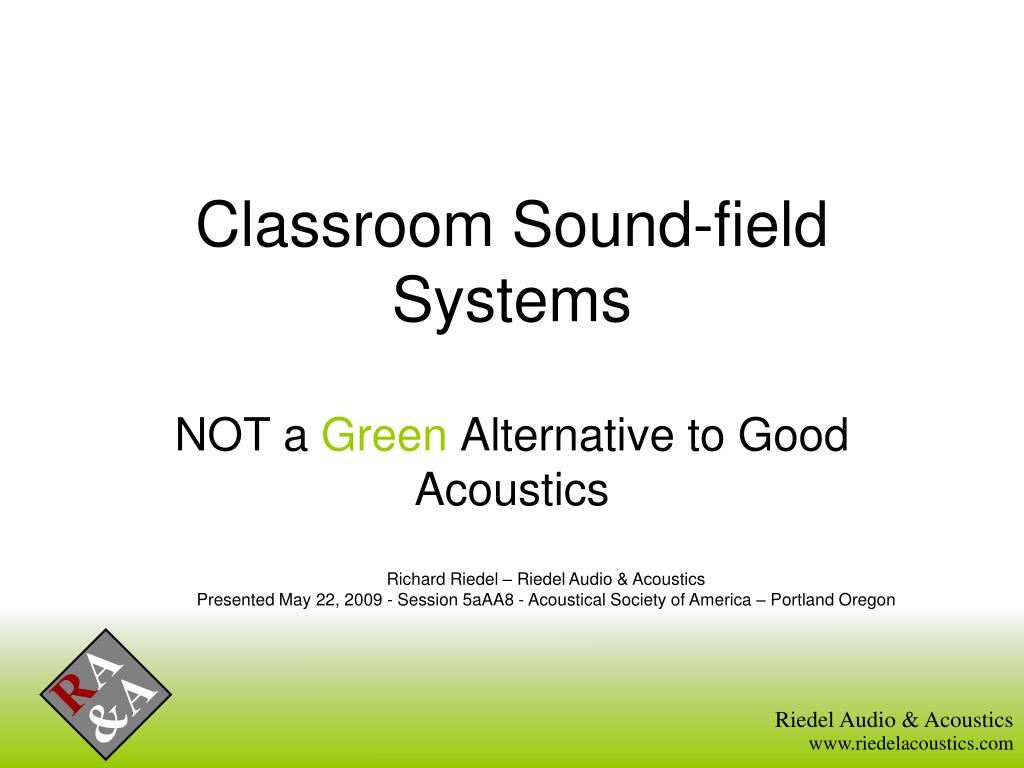 PPT - Classroom Sound-field Systems PowerPoint Presentation, free ...