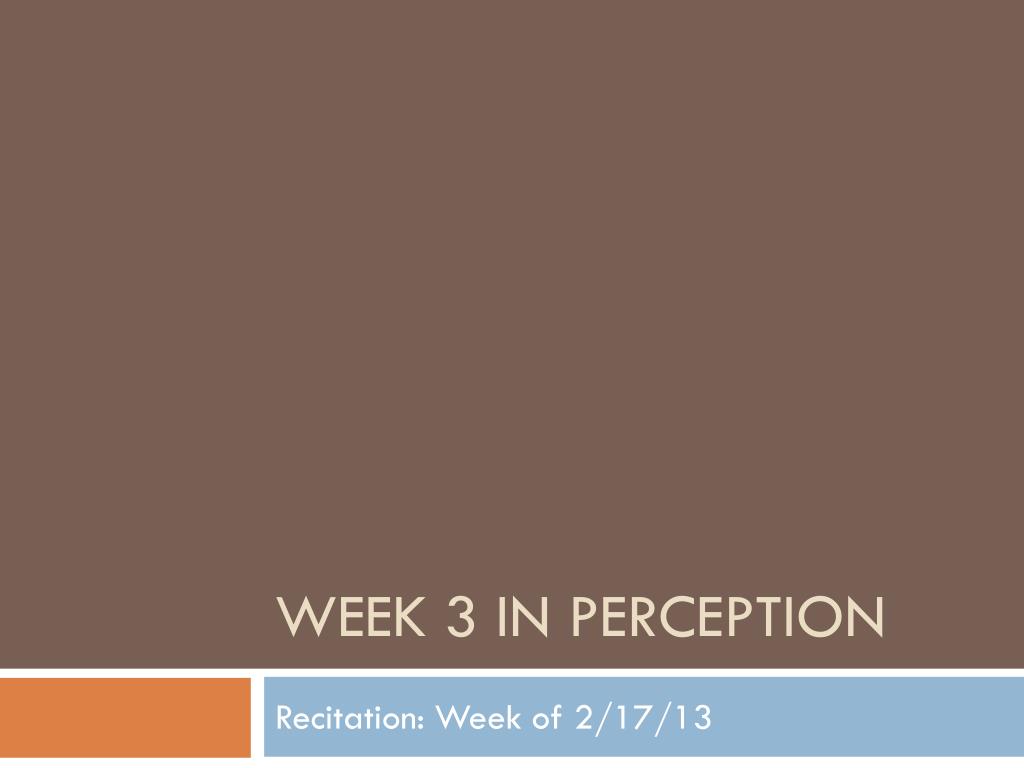 PPT - Week 3 in Perception PowerPoint Presentation, free download - ID ...