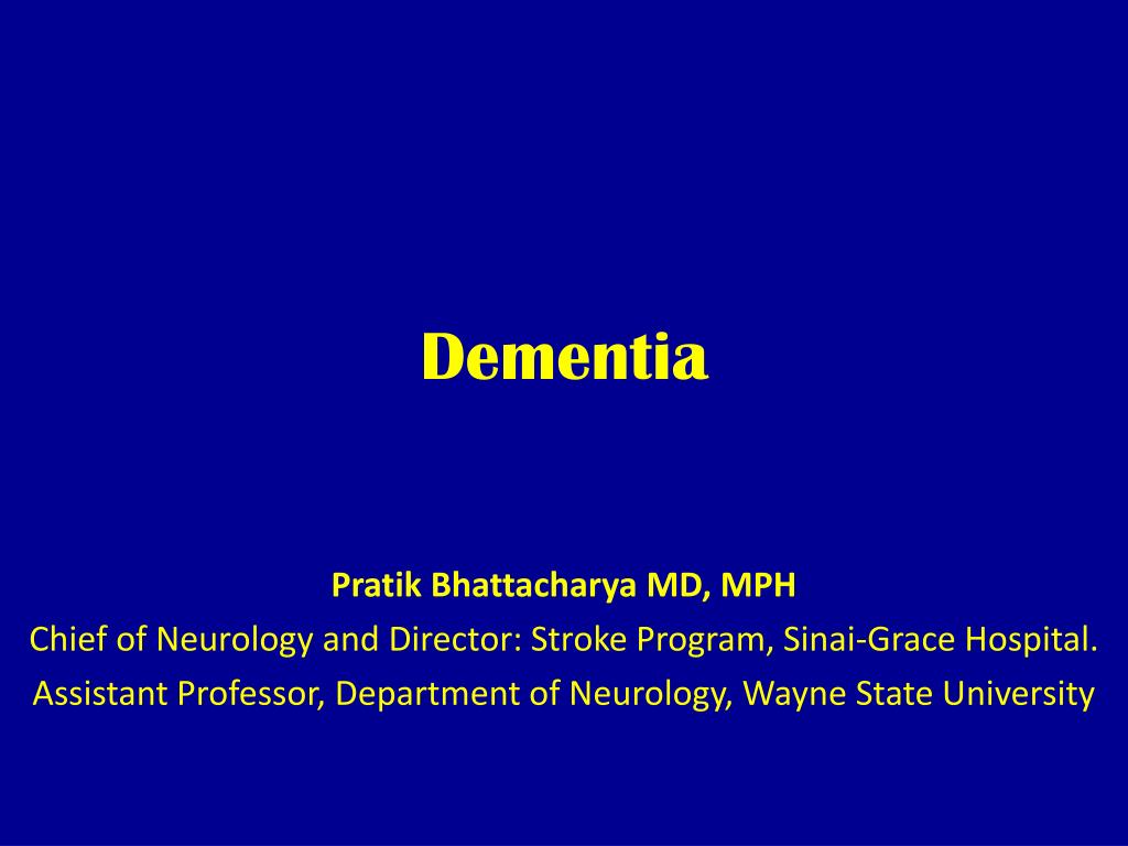 PPT - Dementia PowerPoint Presentation, free download - ID:1994832