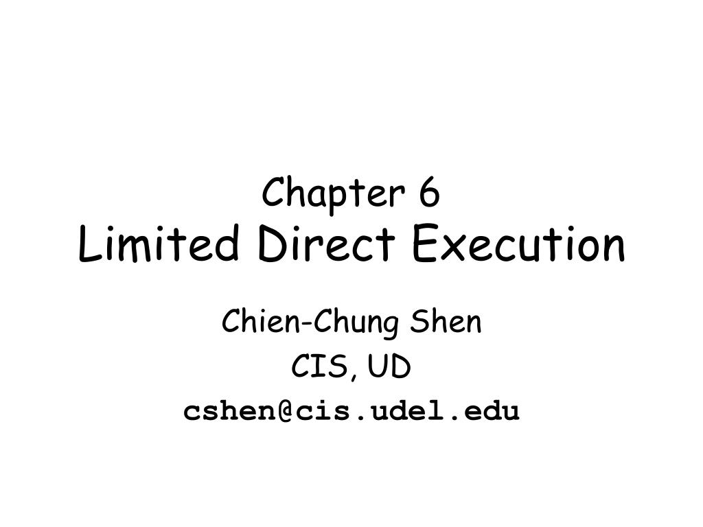 PPT - Chapter 6 Limited Direct Execution PowerPoint Presentation, free ...