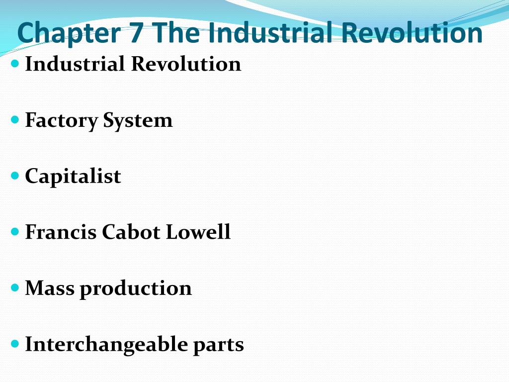 PPT - Chapter 7 The Industrial Revolution PowerPoint Presentation, free ...
