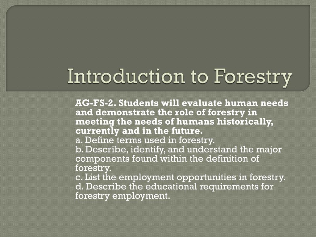 PPT - Introduction to Forestry PowerPoint Presentation, free download ...
