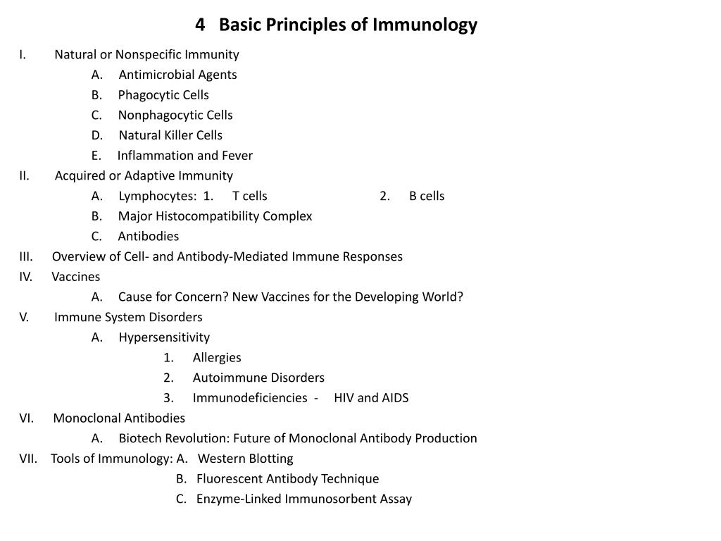 PPT - 4 Basic Principles of Immunology PowerPoint Presentation, free download - ID:2000933