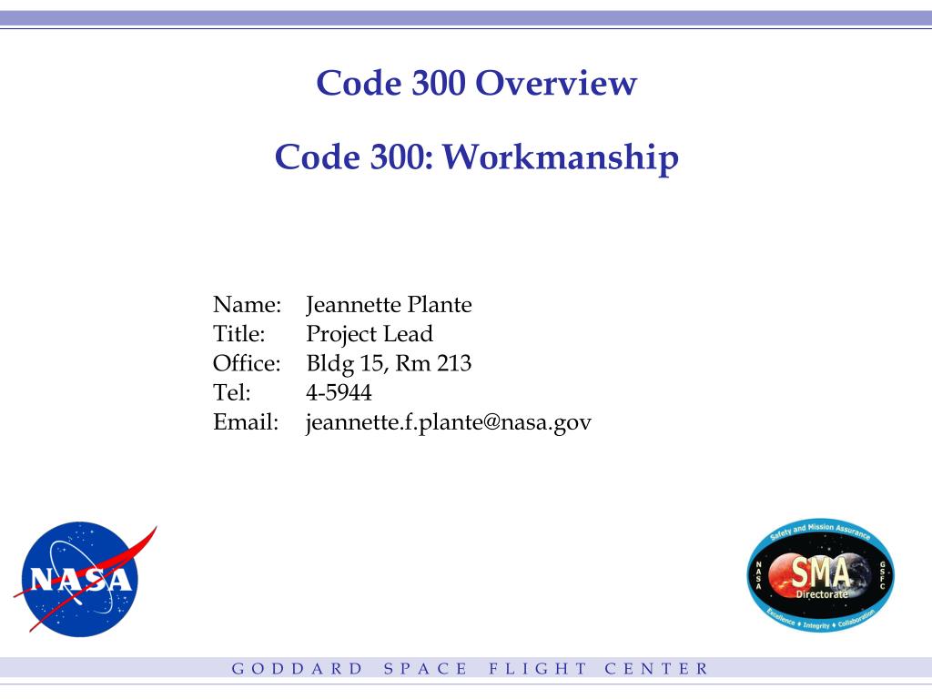 PPT - Code 300 Overview Code 300: Workmanship PowerPoint Presentation ...