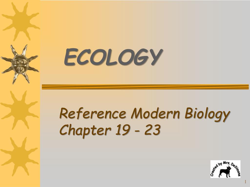 PPT - Reference Modern Biology Chapter 19 - 23 PowerPoint Presentation ...