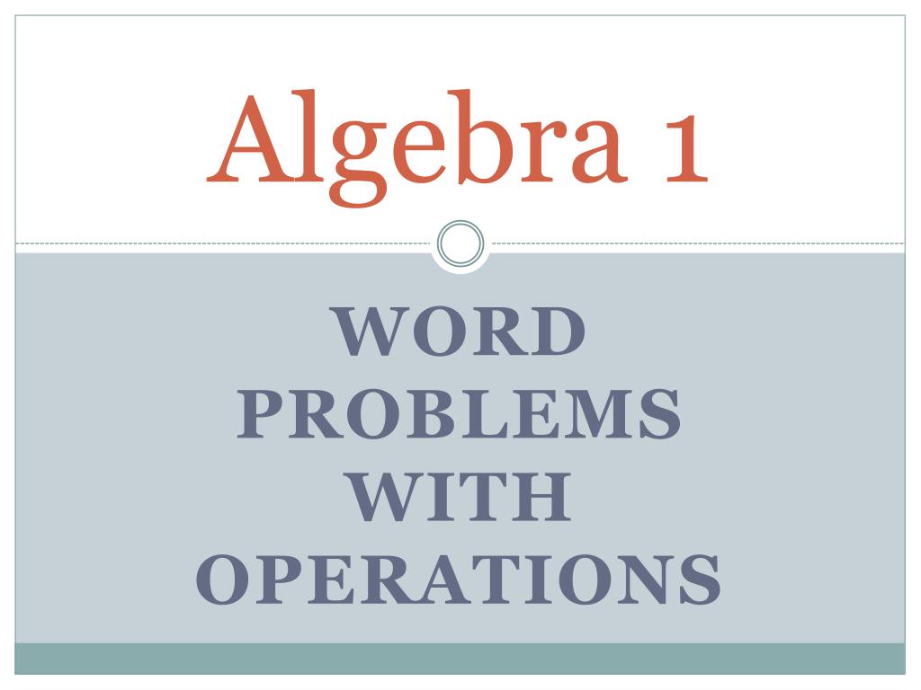 PPT - Algebra 1 PowerPoint Presentation, free download - ID:2003294