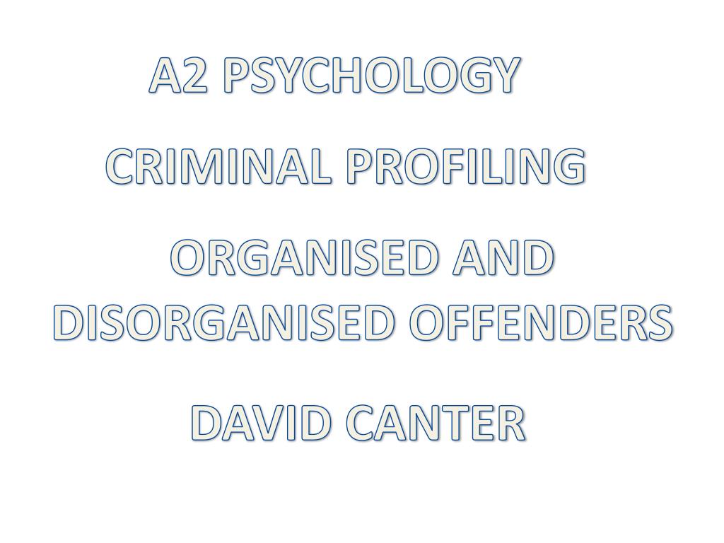 PPT - CRIMINAL PROFILING PowerPoint Presentation, free download - ID ...