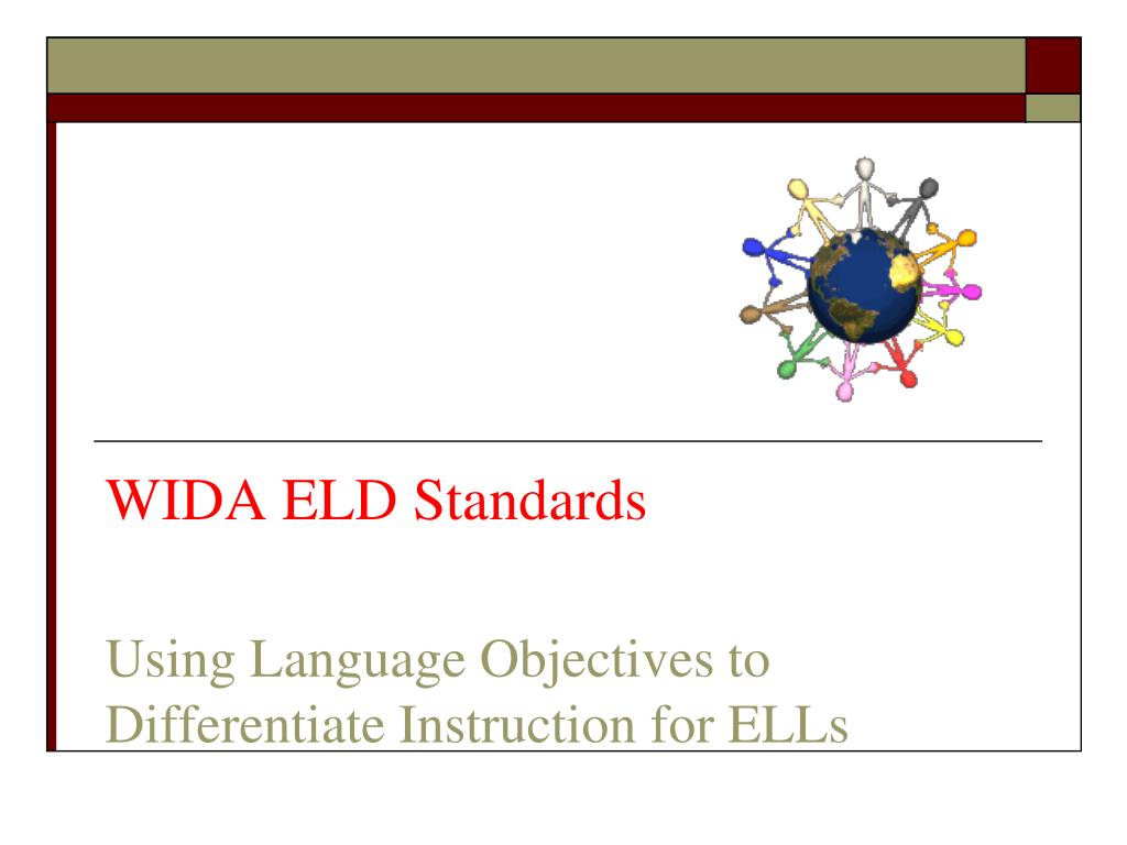 PPT - WIDA ELD Standards Using Language Objectives to Differentiate ...
