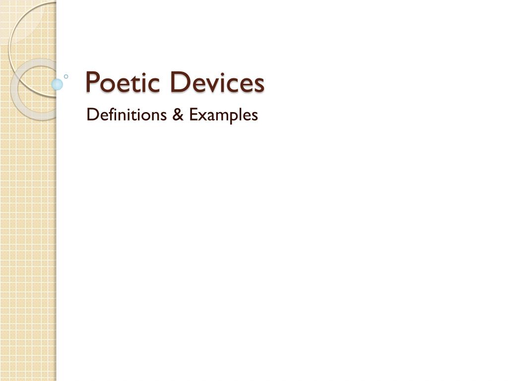 PPT - Poetic Devices PowerPoint Presentation, free download - ID:2006973