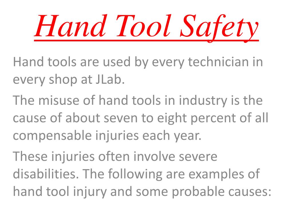 PPT - Hand Tool Safety PowerPoint Presentation, free download - ID:2008990