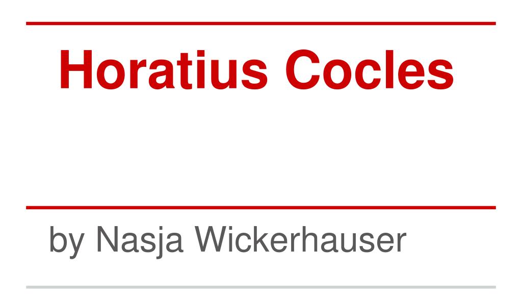 PPT - Horatius Cocles PowerPoint Presentation, free download - ID:2009141
