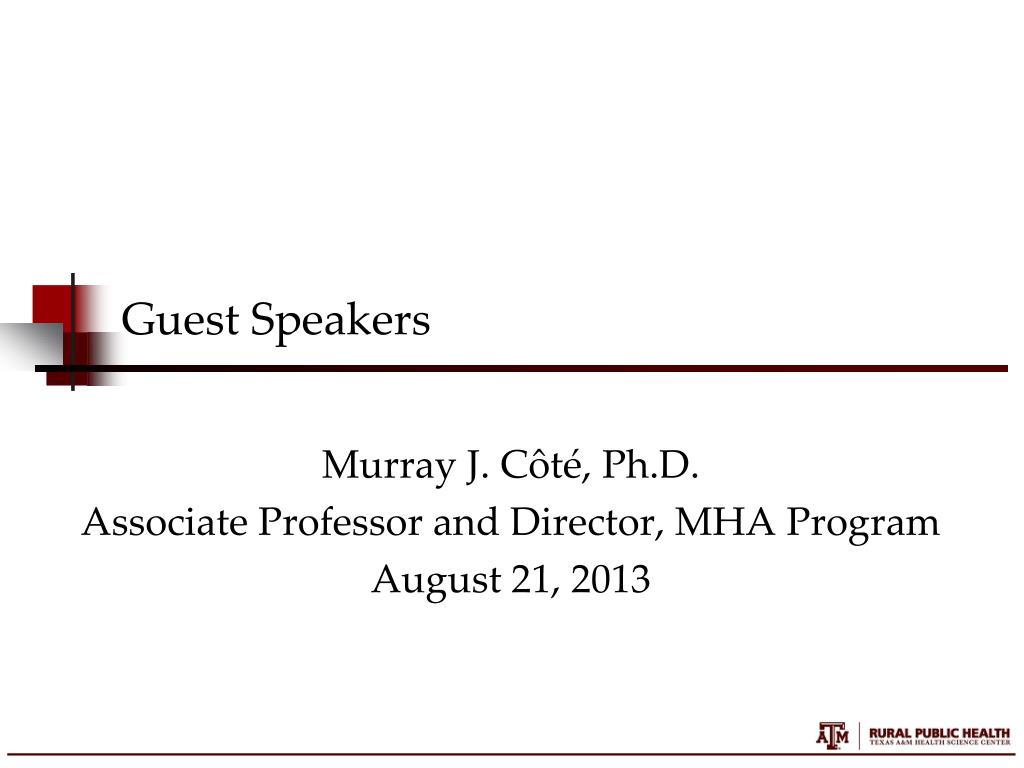 PPT - Guest Speakers PowerPoint Presentation, free download - ID:2010910