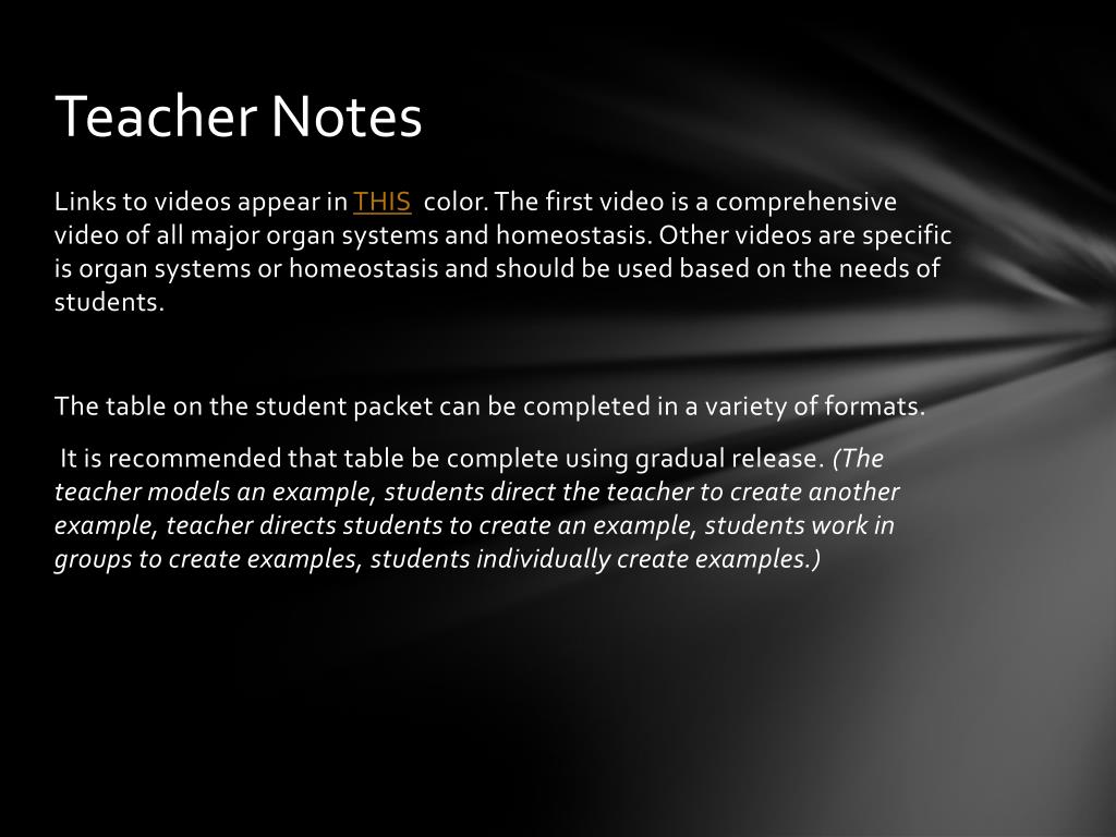 PPT - Teacher Notes PowerPoint Presentation, free download - ID:2014138