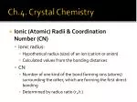 PPT - Fundamentals of crystal chemistry PowerPoint Presentation, free ...