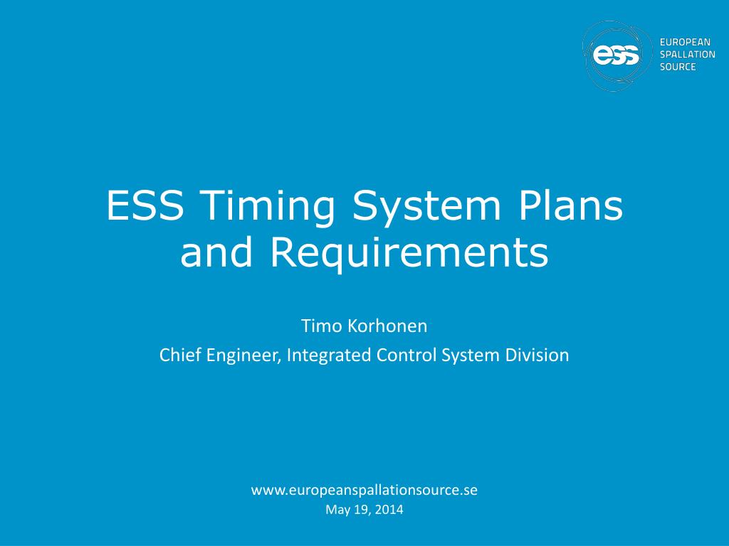 PPT - ESS Timing System Plans and Requirements PowerPoint Presentation ...