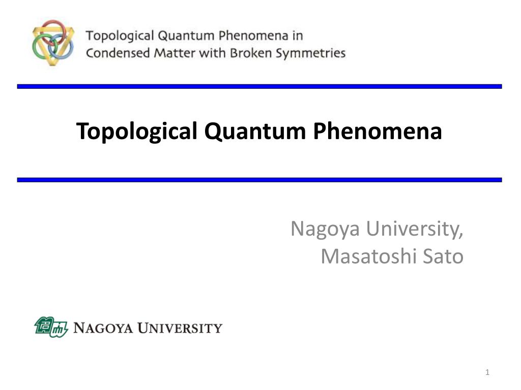 PPT - Topological Quantum Phenomena PowerPoint Presentation, free ...