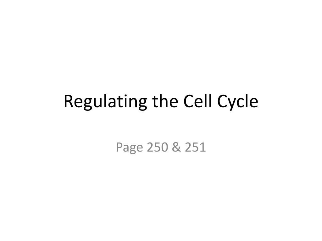PPT - Regulating the Cell Cycle PowerPoint Presentation, free download ...