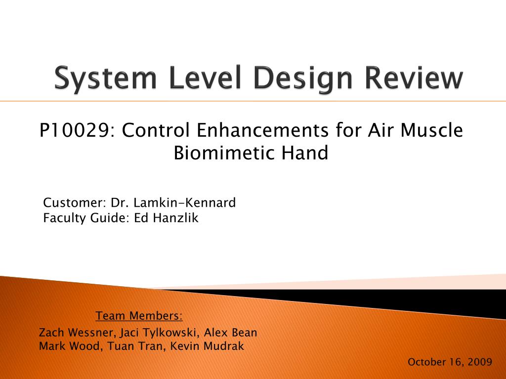 PPT - System Level Design Review PowerPoint Presentation, free download ...