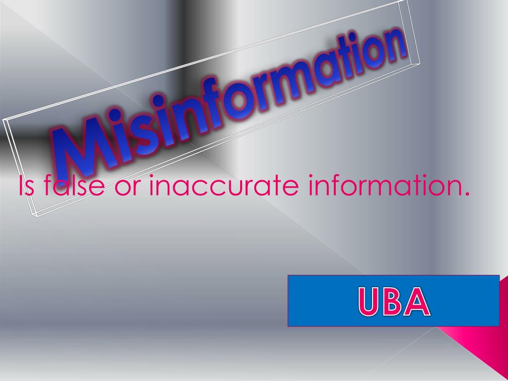 PPT - Misinformation PowerPoint Presentation, free download - ID:2018191