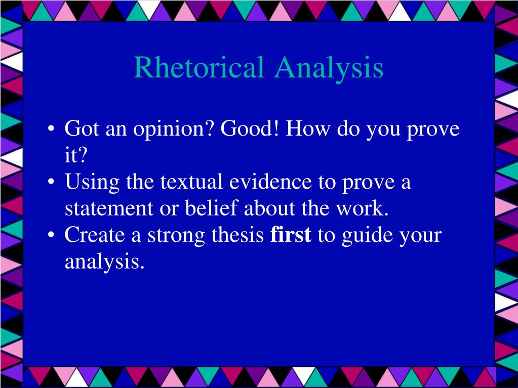 PPT - Rhetorical Analysis PowerPoint Presentation, free download - ID ...
