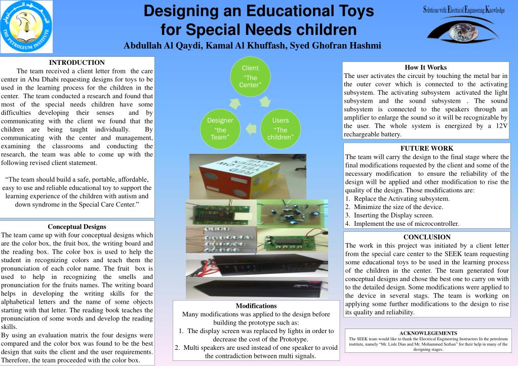 PPT - Designing an Educational Toys for Special Needs children ...
