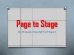 PPT - Introduction to the Stage PowerPoint Presentation, free download ...