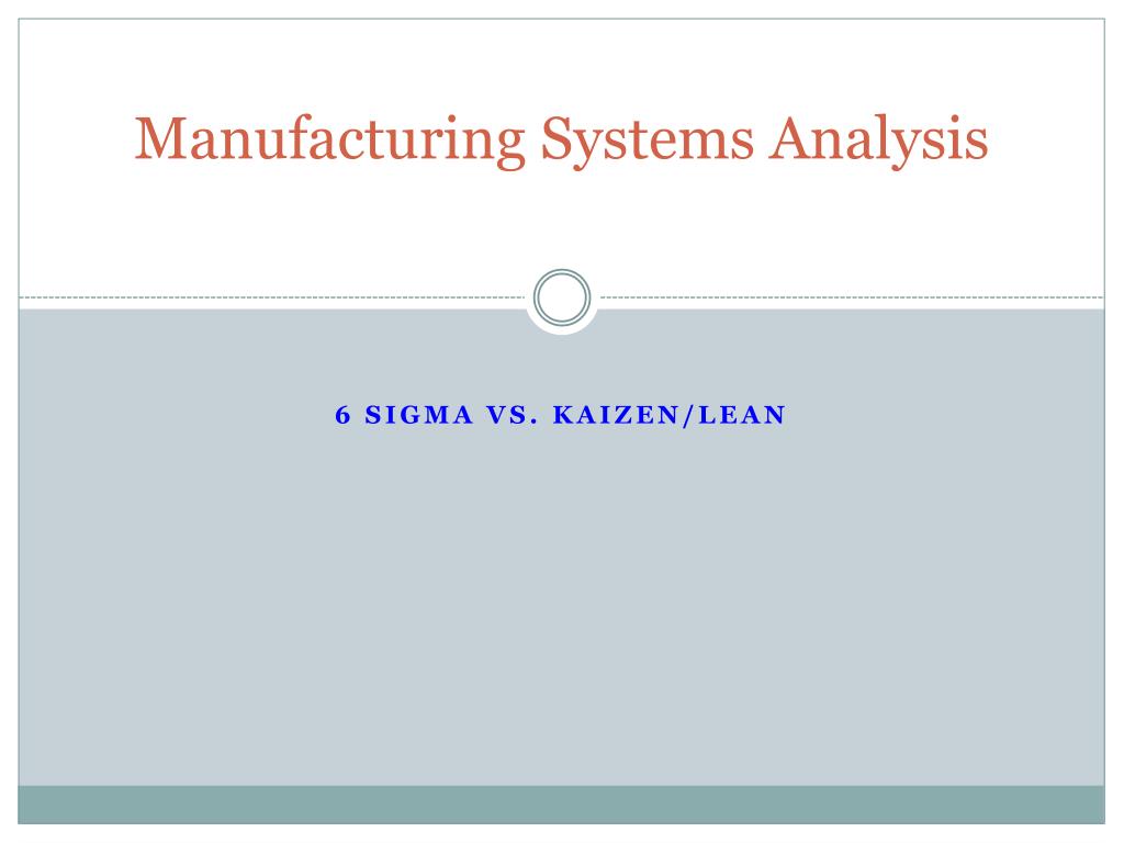 PPT - Manufacturing Systems Analysis PowerPoint Presentation, free ...