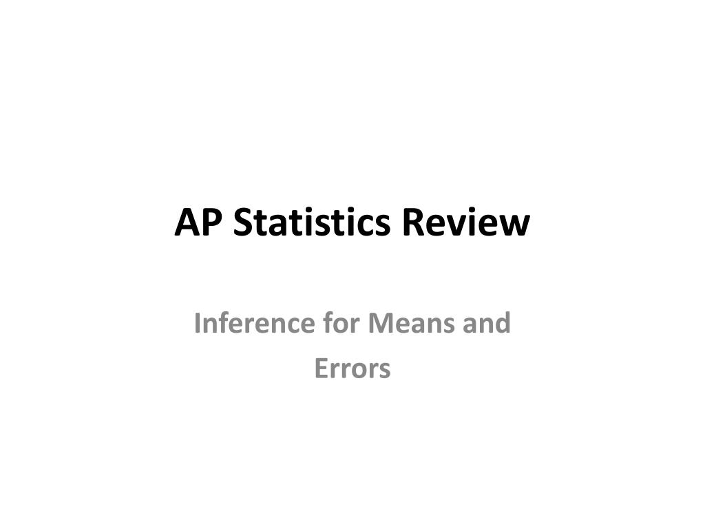 PPT - AP Statistics Review PowerPoint Presentation, free download - ID ...