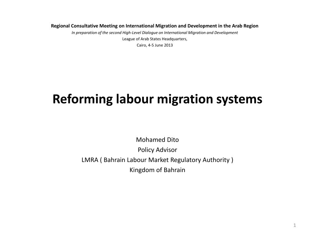 PPT - Reforming labour migration systems PowerPoint Presentation, free ...