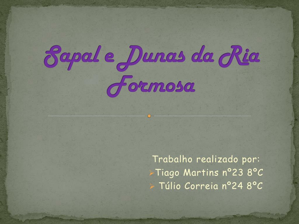PPT - Sapal e Dunas da Ria Formosa PowerPoint Presentation, free ...